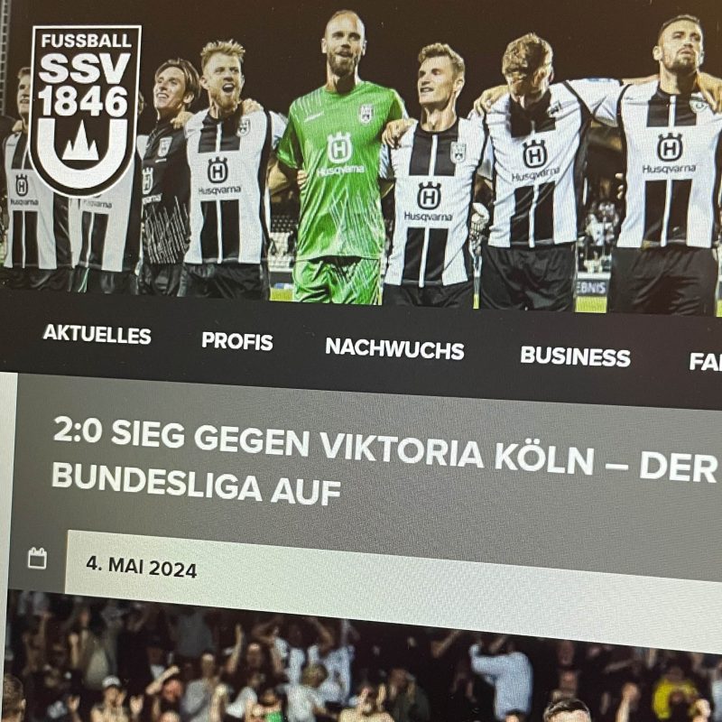 Gratulation zum Aufstieg in die 2. Bundesliga - SSV Ulm 1846!